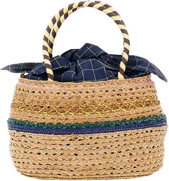 Exquisite J Femme, Sacs, Beige, Taille: ONE Size Sac Clutch Tiss&eacute; avec Poign&eacute;e Sup&eacute;rieure