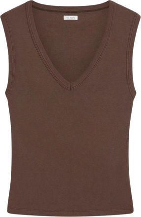 St.Agni Femme, Tops, Brun, Taille: 40 FR Cotton 90s Top