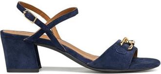 Geox Sandales à talons D New Eraklia 50 pour femme, bleu marine, 37 EU