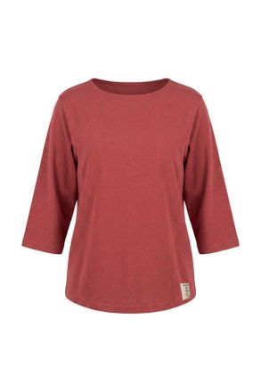 Ulla Popken T-Shirt Shirt U-Boot-Ausschnitt 3/4-Arm Biobaumwolle