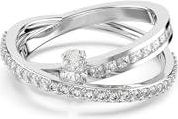 Swarovski Bague Hyperbola, Tailles variées, Blanche, Métal rhodié