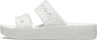 Crocs Femme Baya Platform Glitter Sandal Sandales, White, 36/37 EU