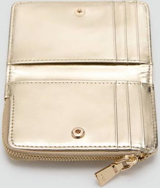 Mango Kleine gesteppte Brieftasche gold - Damen - Einheitsgr&ouml;&szlig;e - MANGO