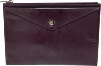 Givenchy Pre-owned Sac pochette enveloppe en cuir - Femme - Pre-owned - Violet - Taille: ONE Size
