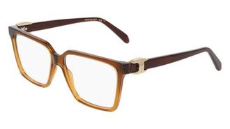 Ferragamo SF3059 266 Lunettes pour femme Transparent Caramel Gradient 56/14/145