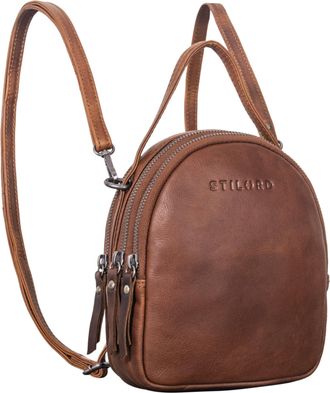 STILORD Stacy Rucksack Handtasche Damen Klein Mini Daypack Lederrucksack Vintage Backpack aus Leder für City Ausgehen Shopping Frauen Tagesrucksack Echtleder,