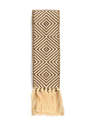 Valentino Garavani écharpe Antibes à franges - Tons neutres