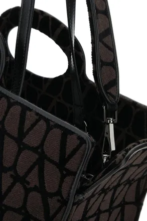 Valentino Garavani Monogram Jacquard Top Handle Bag - Black