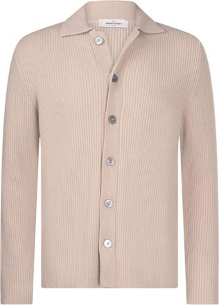 Gran Sasso Rippstrick-Cardigan - - Knitwear - Herren - Beige - 3XL
