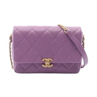 Chanel Sac bandouli&egrave;re Pre-owned - Femme - Pre-owned - Violet - Taille: ONE Size