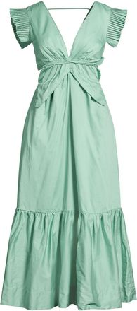 Farm Rio LIGHT GREEN BUTTERFLY MIDI DRESS