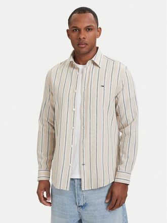 Tommy Jeans Hemd DM0DM22755 Hellbeige Regular Fit