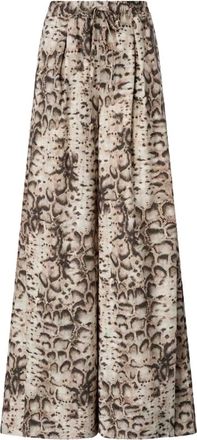 Pinko Pinko, Femme, Pantalons, Multicolore, Taille: 38 FR Pantalon en coton avec imprim&eacute; animalier