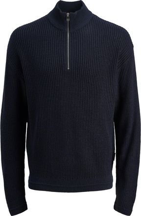 Jack & Jones Male Sweatshirt mit halbem Rei&szlig;verschluss Einfarbig Sweatshirt mit halbem Rei&szlig;verschluss