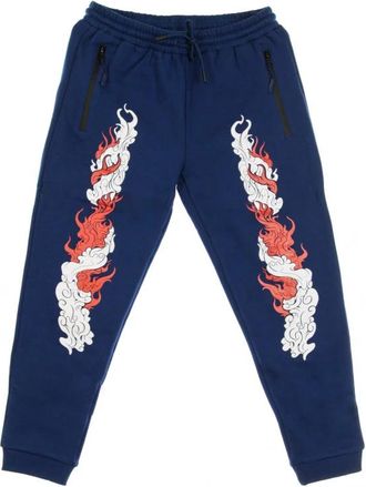 Dolly Noire Navy Fleece Akira Hose - - Trousers - Damen - Blau - S