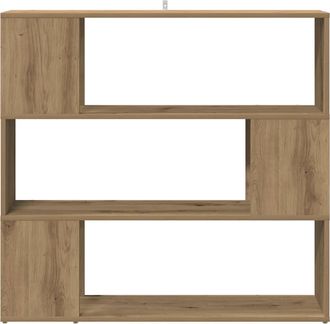 Generic Offene B&uuml;cherregale, Freistehend, Platzsparendes Aufbewahrungsregal aus Holzwerkstoff f&uuml;r B&uuml;cher, Dekoration und Medien (Handwerkliche Eiche)