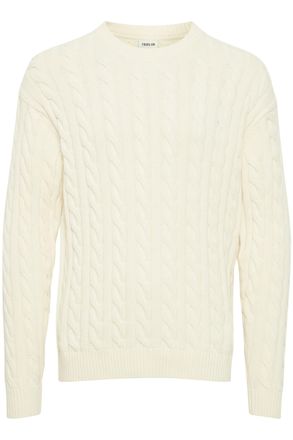 Solid SDMalcolm Herren Strickpullover Grobstrick Pullover Sweater mit Rippkragen Rippb&uuml;ndchen Baumwollmischung Relaxed fit, Gr&ouml;&szlig;e:XXL, Farbe:Pristine (11060