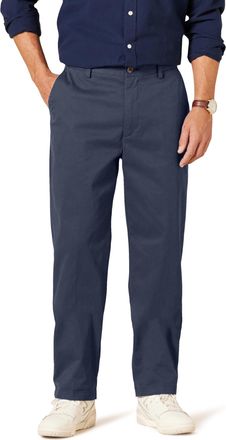 Amazon Essentials Herren Chinohose mit klassischer Passform, knitterfrei, Flache Vorderseite (erhältlich in Big & Tall), Marineblau, 118 x 86 cm (B x L)
