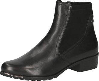 Caprice Damen Stiefeletten mit Absatz mit Rei&szlig;verschluss Spitz, Schwarz (Black Nappa), 40 EU