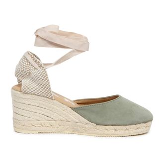 Maneb&igrave; Niedriger Keil Espadrille Sandale Hamptons Sage - - Shoes - Damen - Gr&uuml;n - 37 EU