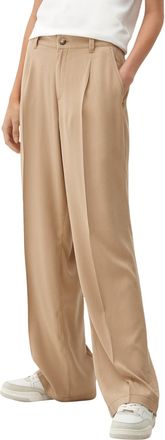 s.Oliver Damen Lang, Hose lang Wide Leg, Brown, 36 EU