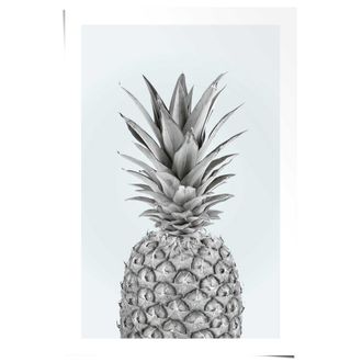 Reinders Poster, Ananas, K&uuml;che, Poster, Wanddeko, Room Decor, 150 gr. gl&auml;nzend Bilderdruckpapier, Schwarz, 91,5 x 61