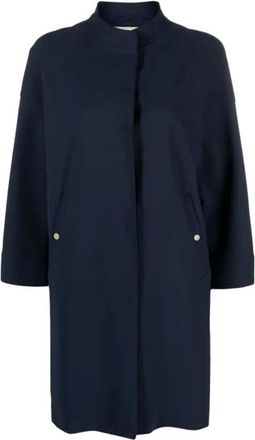 Herno Femme, Manteaux, Bleu, Taille: 50 FR Manteau &agrave; Fermeture Invisible