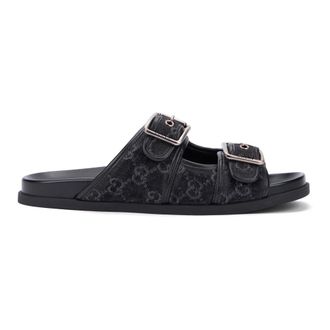 Gucci Slide-Sandal mit Schnallen - - Shoes - Herren - Schwarzk - 42 EU