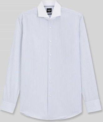 HUGO BOSS Slim Fit Businesshemd aus reiner Baumwolle