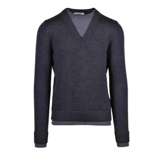 Alpha Studio Pullover mit V-Ausschnitt - - Knitwear - Herren - Grau - L