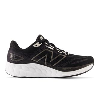 New Balance Womens Fresh Foam 680 V8 Running Shoe, Black/Light Gold Metallic/Black Metallic, 43 EU