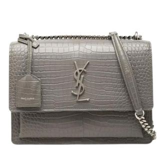 Saint Laurent Pre-owned Sunset Crossbody - Femme - Pre-owned - Gris - Taille: ONE Size