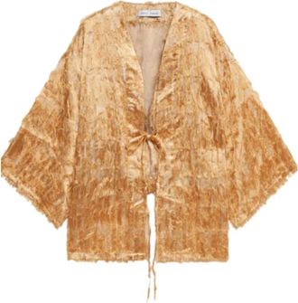 Weili Zheng Femme, Blouses et Chemises, Jaune, Taille: 40 FR Blusa kimono