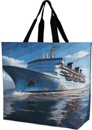 Generic Ferry Oc&eacute;anique Sac A Main Femme L&eacute;ger Sacs De Courses Grand Sac Cabas Pour Voyage Gym Shopping