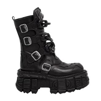 New Rock Workery Ankle Boot - - Shoes - Damen - Schwarzk - 41 EU