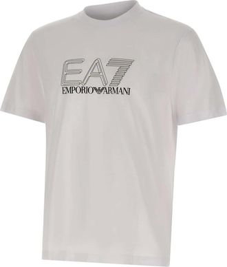 Emporio Armani Emporio Armani Ea7, Homme, Tops, Blanc, Taille: 2XL Visibility Cotton-Jersey T-Shirt