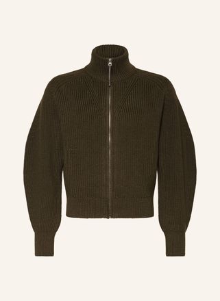 Jacquemus Jacquemus Strickjacke Le Cardigan Zippe Merino Aus Merinowolle gruen