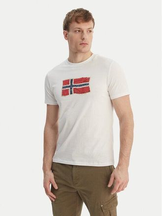 Napapijri T-Shirt S-Mahsa NP0A4FZB Wei&szlig; Regular Fit