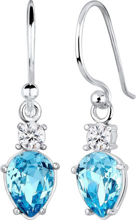 Elli Ohrringe Damen Tropfen Solitär mit Kristalle in 925 Sterling Silber