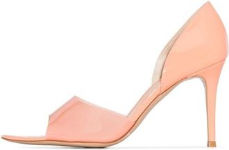 Generic Sandales à Talons Aiguilles à Bout Ouvert pour Femmes, Grande Taille Simples en PVC à Bout Pointu Sexy à Talons Hauts élégantes pour Soirée Bal de Pro