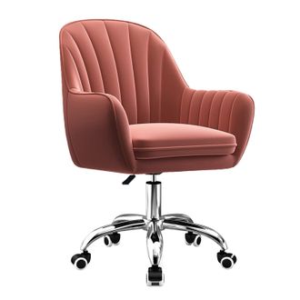 Generic Ergonomischer B&uuml;rostuhl aus Samt, h&ouml;henverstellbar, drehbar, f&uuml;r Wohnzimmer und Homeoffice, weich gepolsterte, mittelhohe R&uuml;ckenlehne, stilvoller Komf