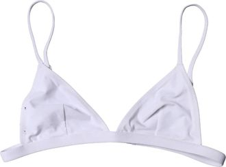 Dolce & Gabbana Femme, Maillots de bain, Blanc, Taille: 38 FR Triangle Bikini Top