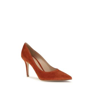 Gianvito Rossi Suede Stiletto Pump - Red