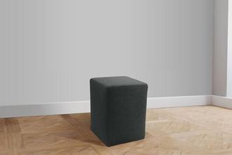 Domo Collection Polsterhocker Pontal, Hocker, Rechteckig, Füße mit Filzgleitern, Fußhocker, Polstergarnitur, 38 x 38 x 47 (BxTxH), anthrazit