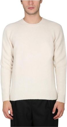Drumohr Pull col rond classique - Homme - Pulls - Blanc - Taille: XL