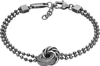 Emporio Armani Herren-Edelstahlarmband mit Karabiner-, Schieber- oder Magnetverschluss, Kühles Silber