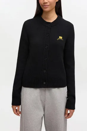 Ganni schwarz Strickjacke aus Wollmischung Wolle - Gr&ouml;&szlig;e XL