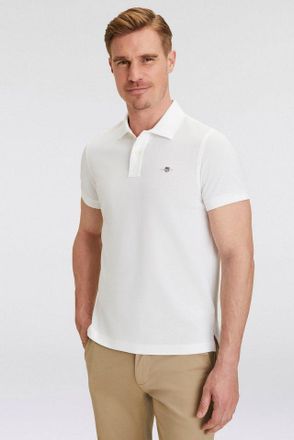 GANT Poloshirt REG SHIELD SS PIQUE POLO mit Logo und Flachstrickkragen 100% Baumwolle Pique