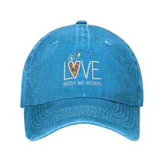 Generic lamour na Pas Besoin De Mots : Sensibilisation &Agrave; lAutisme Homme Femme Trucker Caps Styl&eacute;e Casquette Trucker sans D&eacute;formation Chapeau De Cowboy pour Go