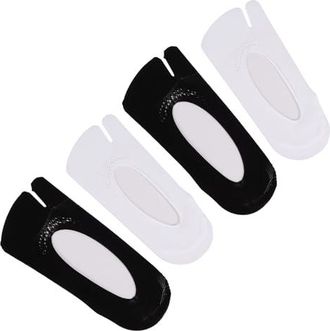 Hemobllo 2 paires Chaussettes Invisibles Femme Socquettes Doigts S&eacute;par&eacute;s Respirantes Confortables pour Maison et Quotidien